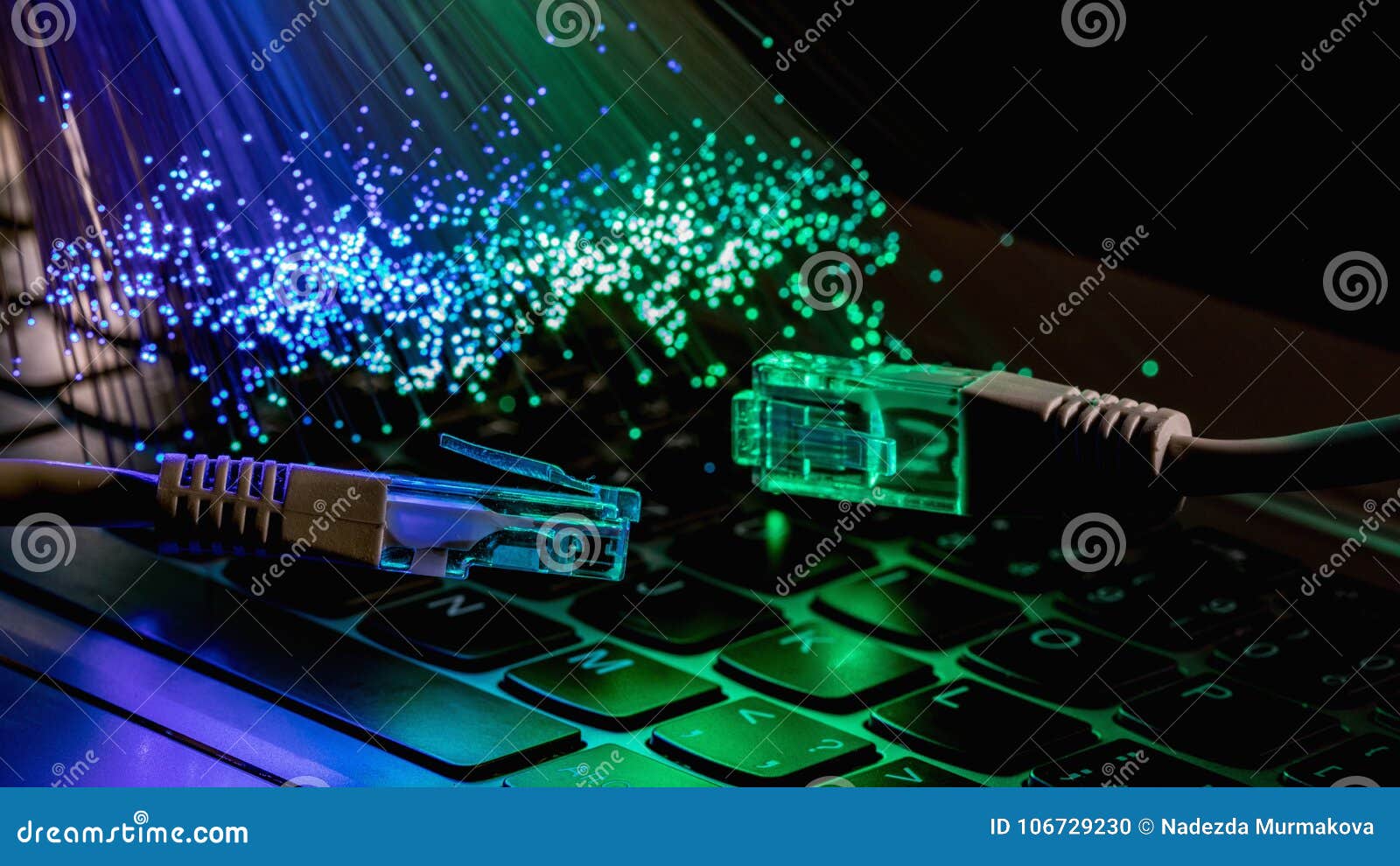 Fiber Optics Lights Abstract Background, Fiber Optical Background Stock ...