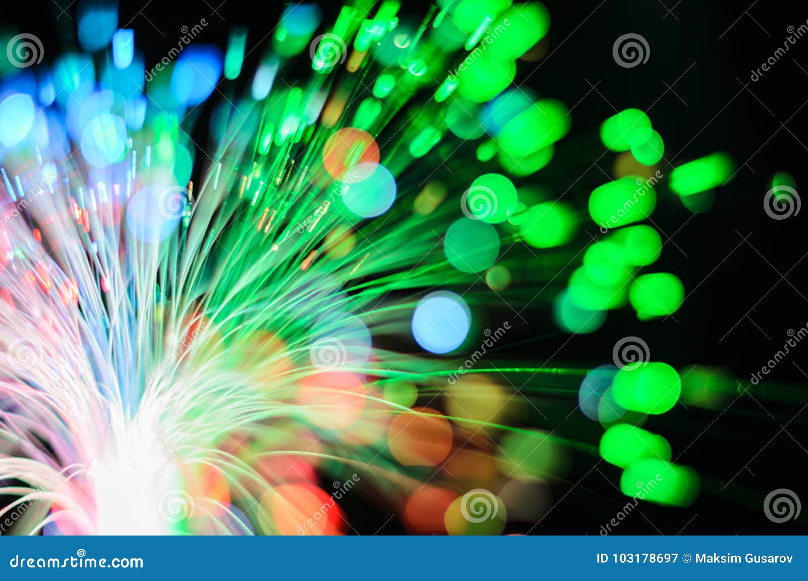 Fiber Optics Lights Abstract Stock Image - Image of fiber, connection ...
