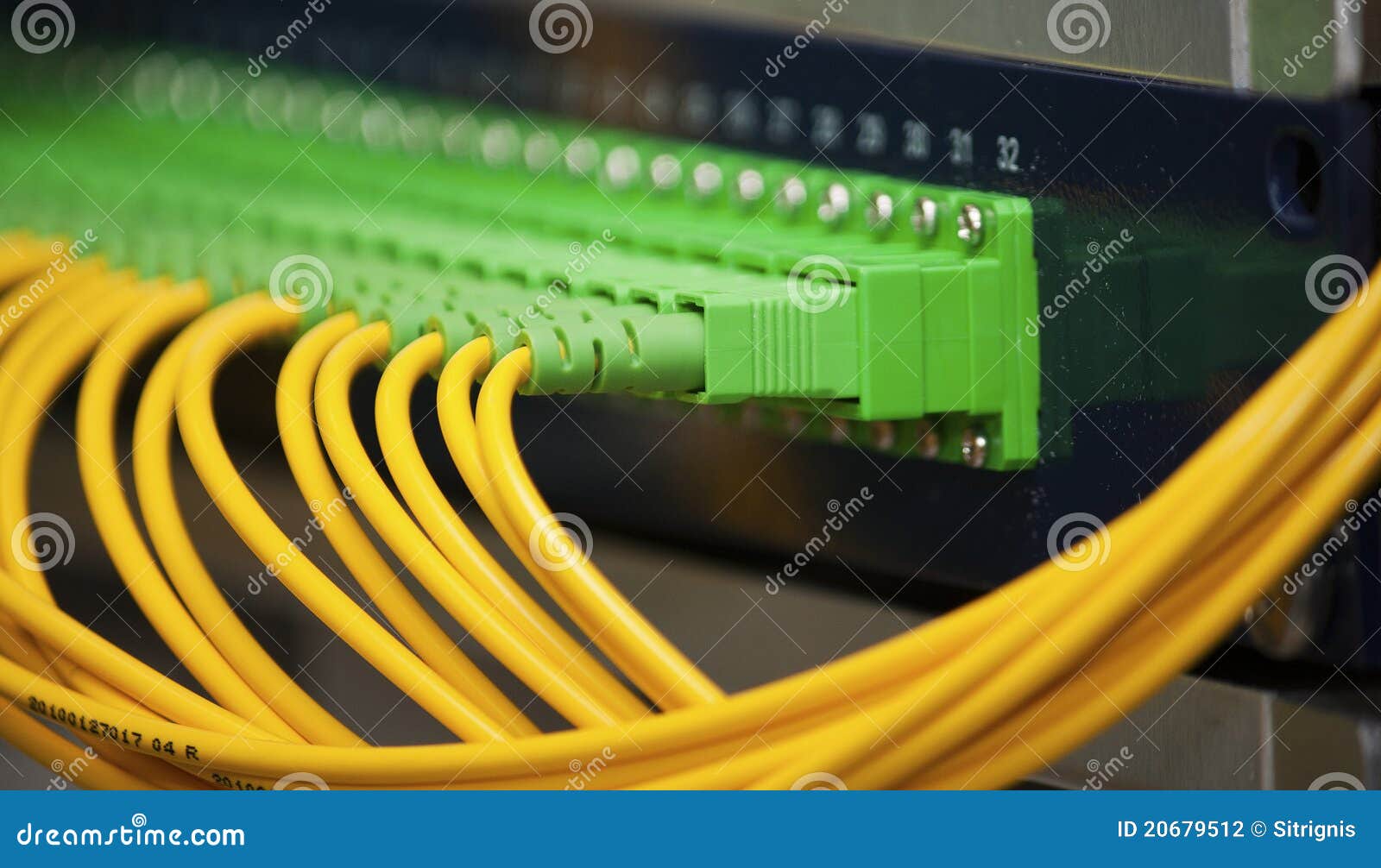 Fiber optics panel stock photo. Image of gpon, internet - 20679512