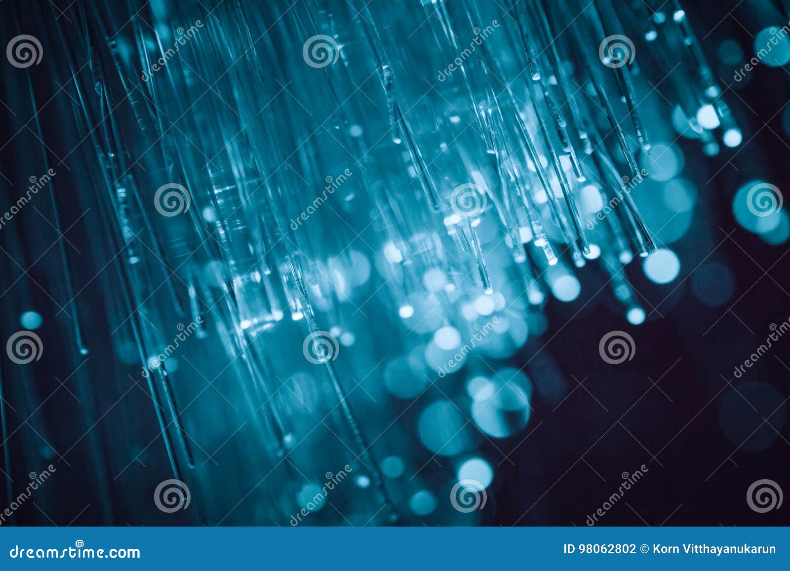 Fiber Optics Technology Blue Light Stock Photo - Image of glass, circle ...