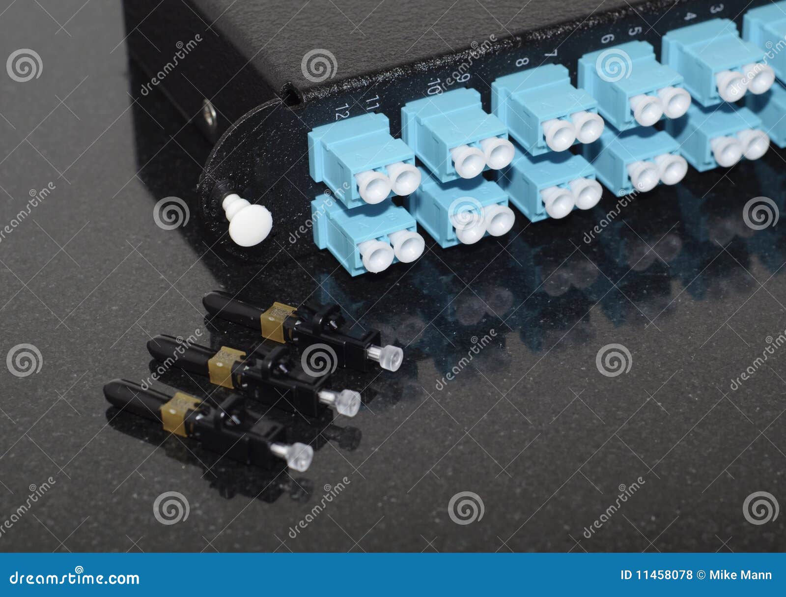 Fiber Panel And LC Connectors Royalty-Free Stock Image | CartoonDealer ...