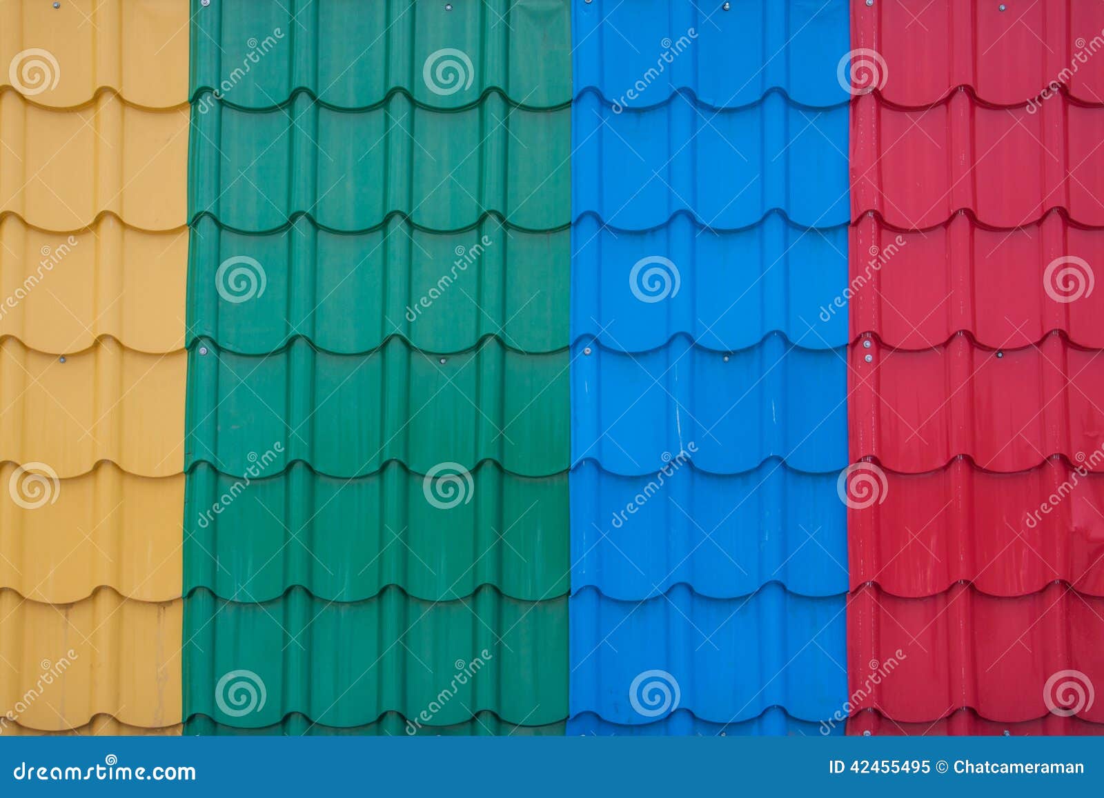 Plastic Roof Tiles For The House. Fragment Of The Roof With Samples Of ...