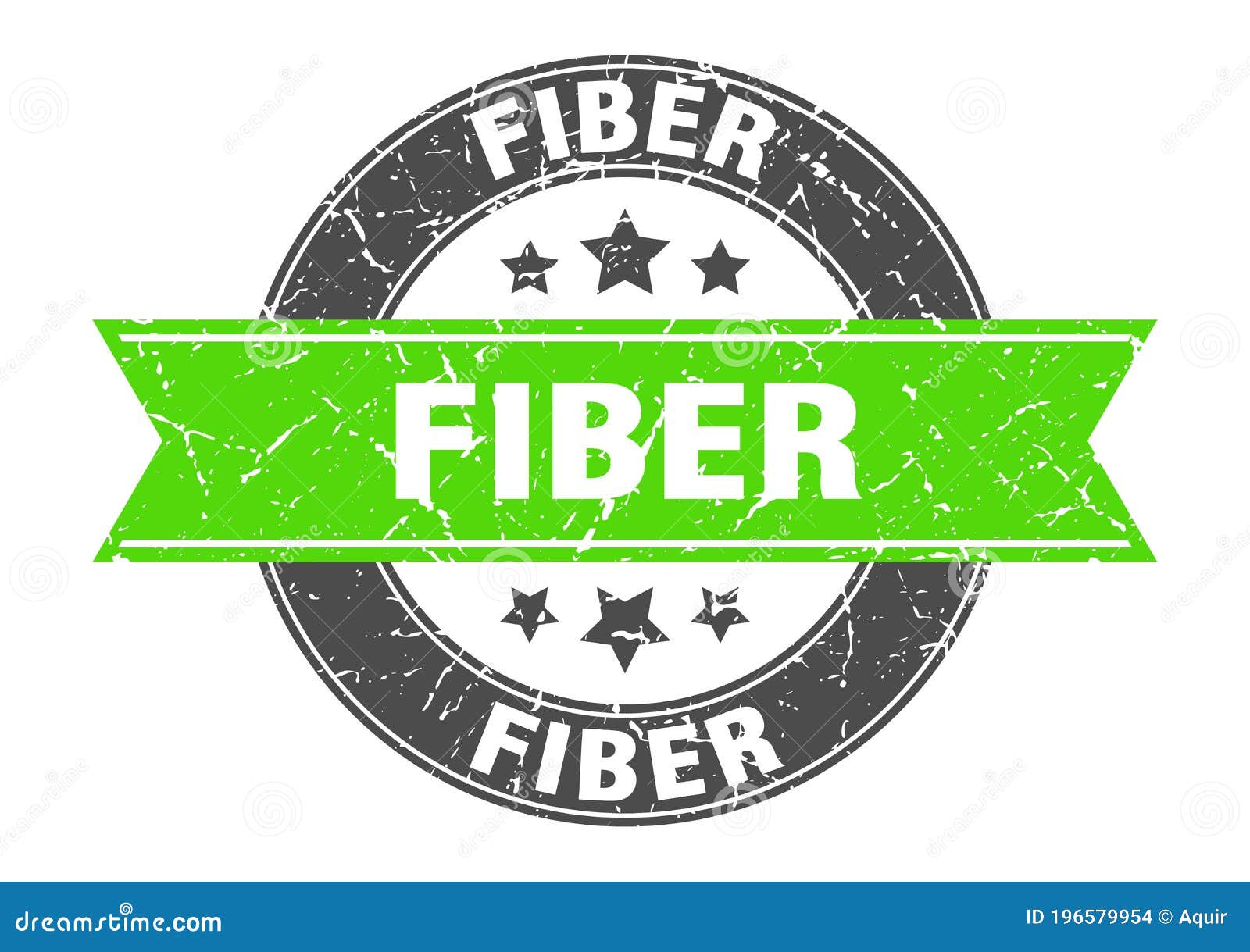 Fiber Round Stamp with Ribbon. Label Sign Stock Vector - Illustration ...