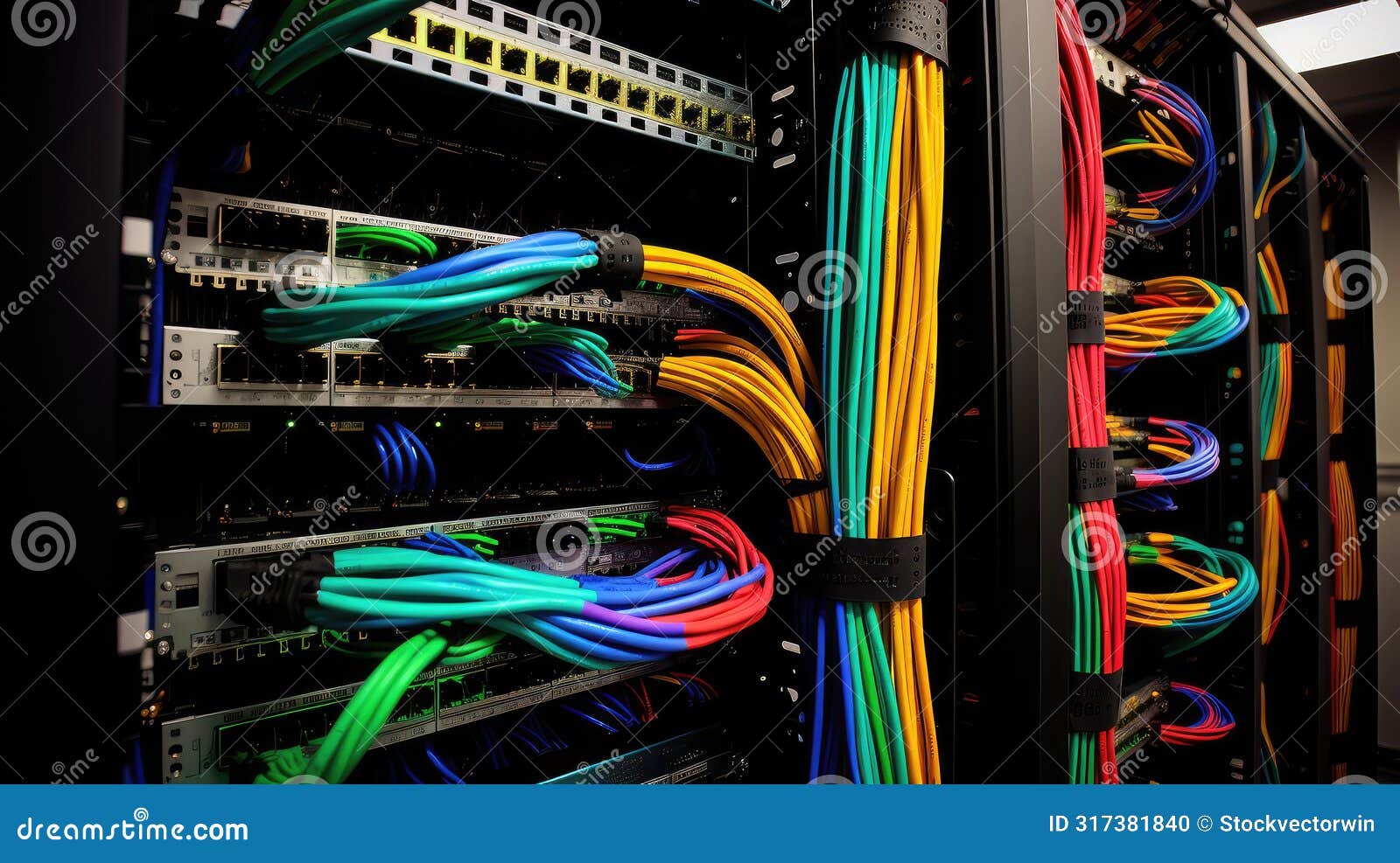 Fiber structured cabling stock illustration. Illustration of standards ...