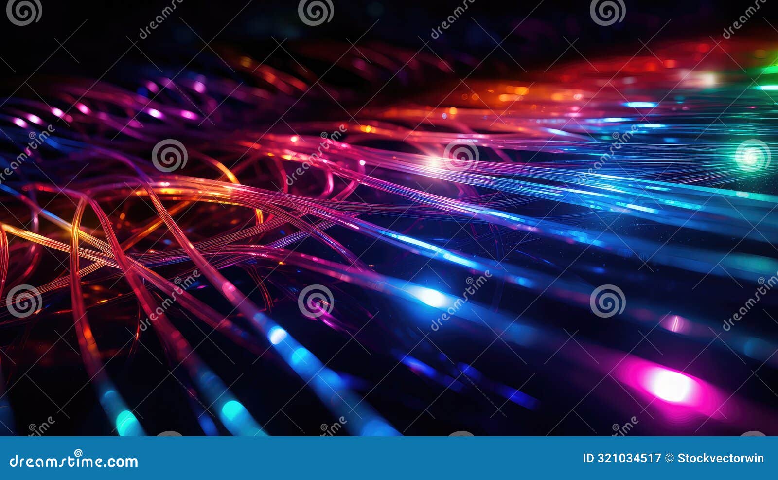 Fiber technology lines stock illustration. Illustration of cables ...