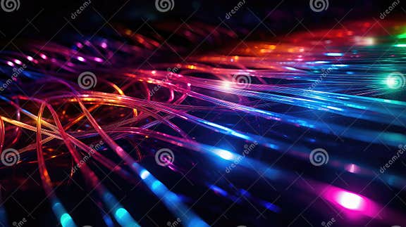 Fiber technology lines stock illustration. Illustration of cables ...