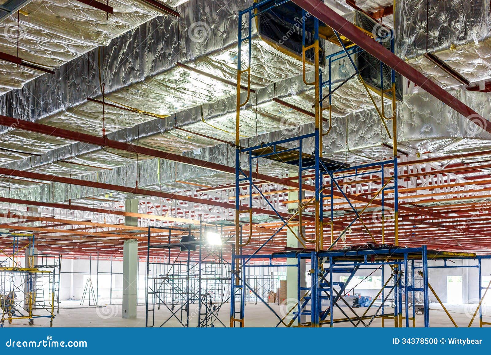 Fiberglass for New Factory Construction Stock Photo - Image of thermal ...