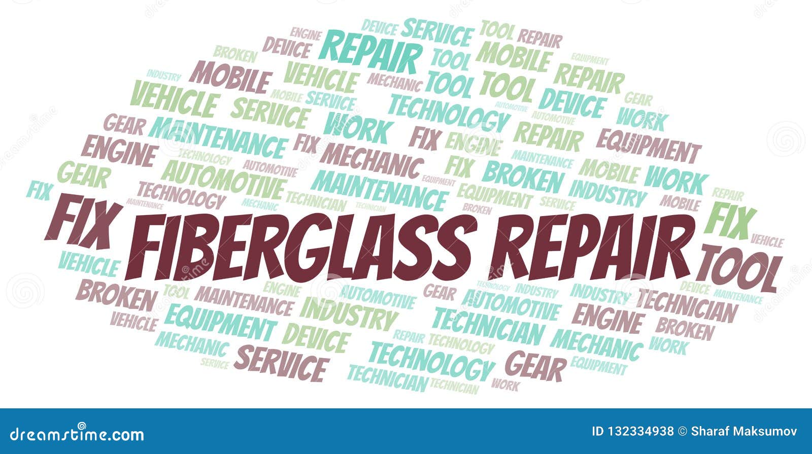 Fiberglass Repair Word Cloud Stock Illustration - Illustration of ...