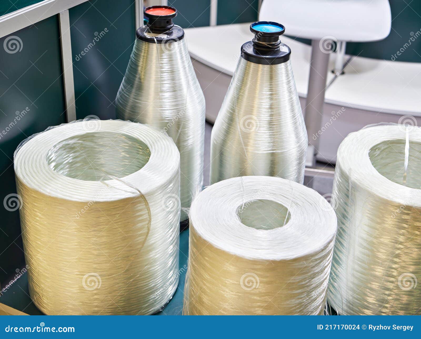 Fiberglass ropes in spool stock photo. Image of equipment - 217170024