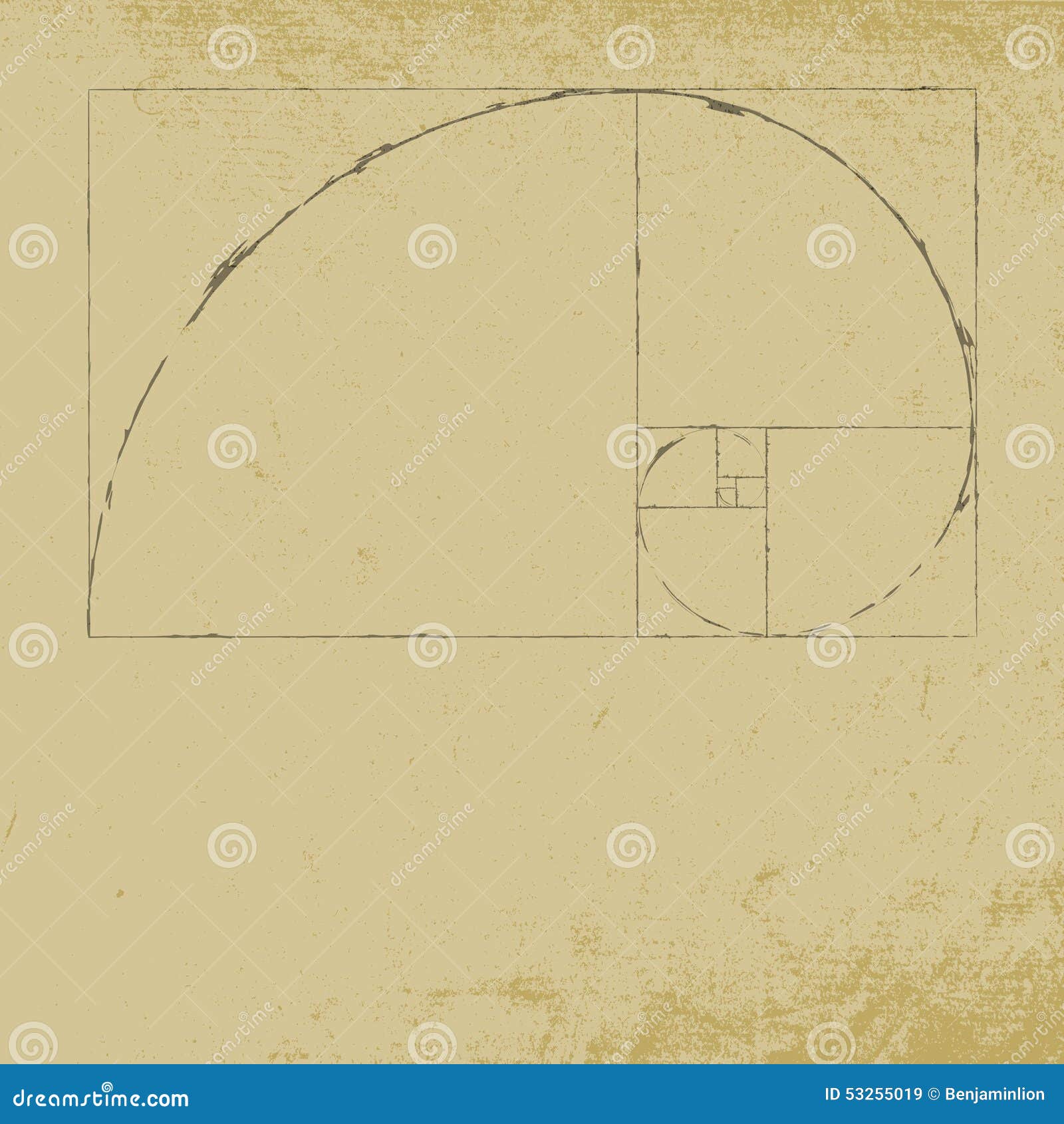 Fibonacci stock vector. Illustration of geometry, fibonacci - 53255019