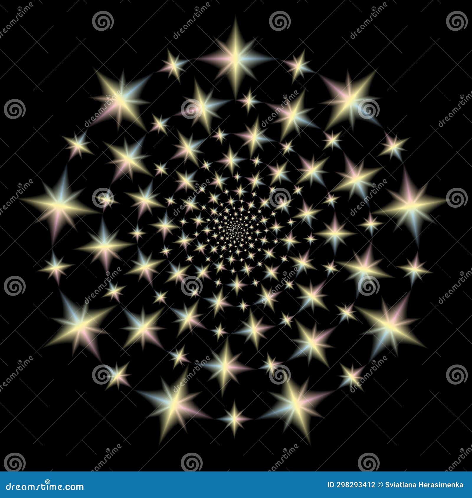 Set Fibonacci Gradient Blurred Ratio Spiral Vector Pattern ...