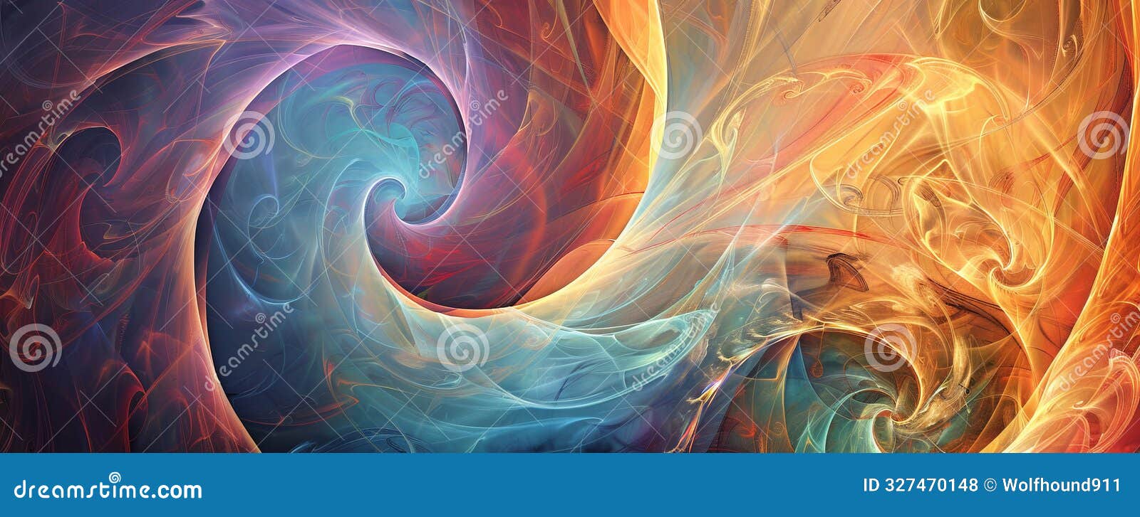 The Fibonacci Sequence Depicted in an Abstract Form, with Swirling ...