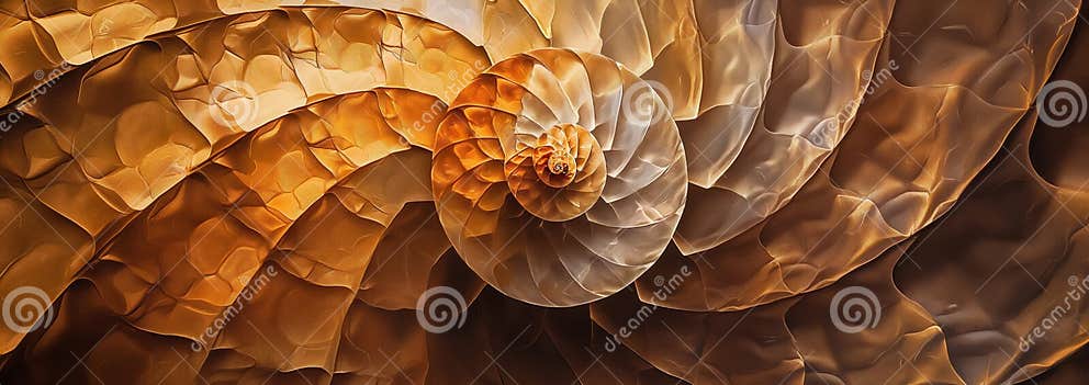 Fibonacci Sequence Pattern: the Golden Spiral Stock Illustration ...