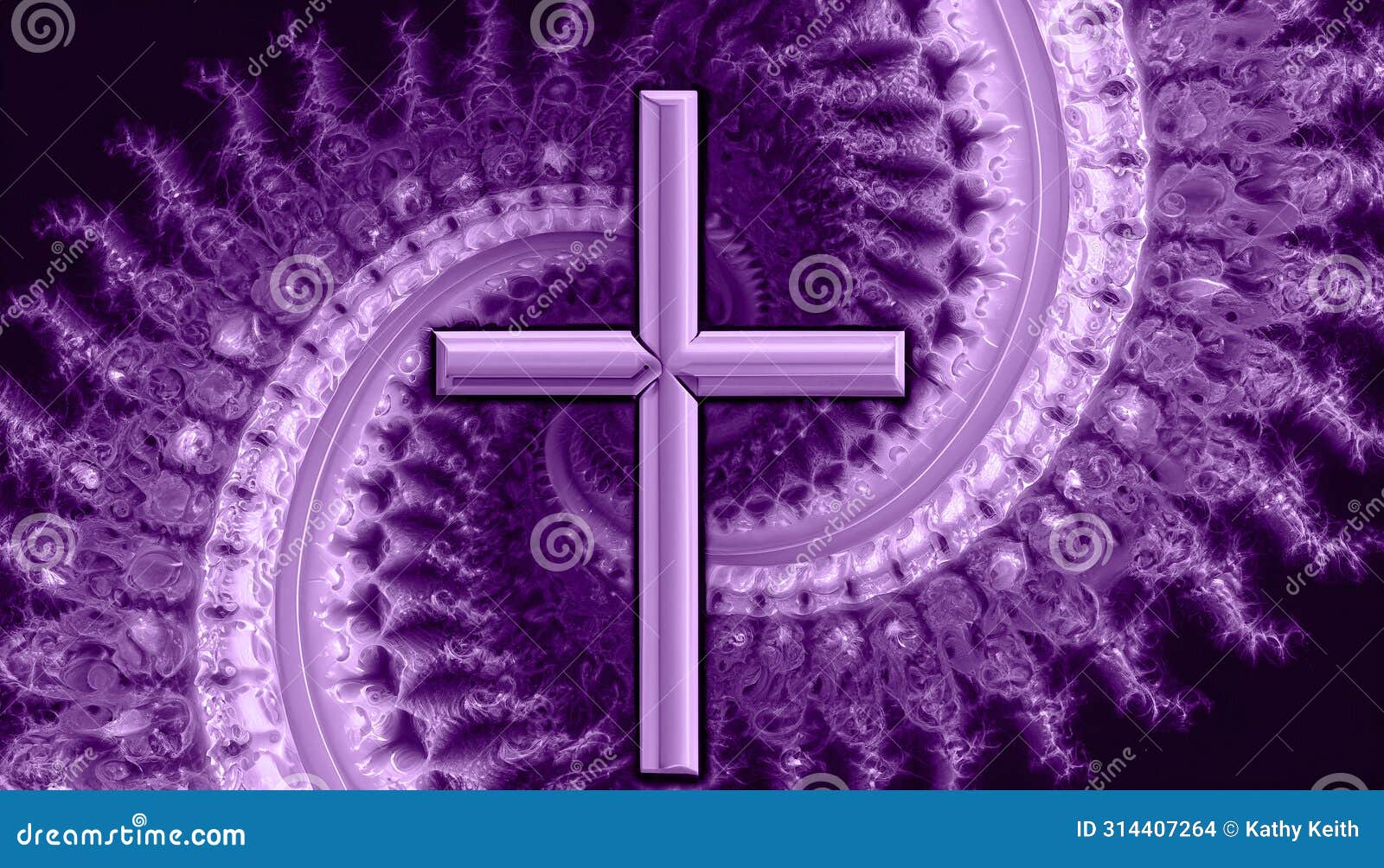 Fibonacci Sequence Spirals Behind a Dimensional Christian Cross in ...