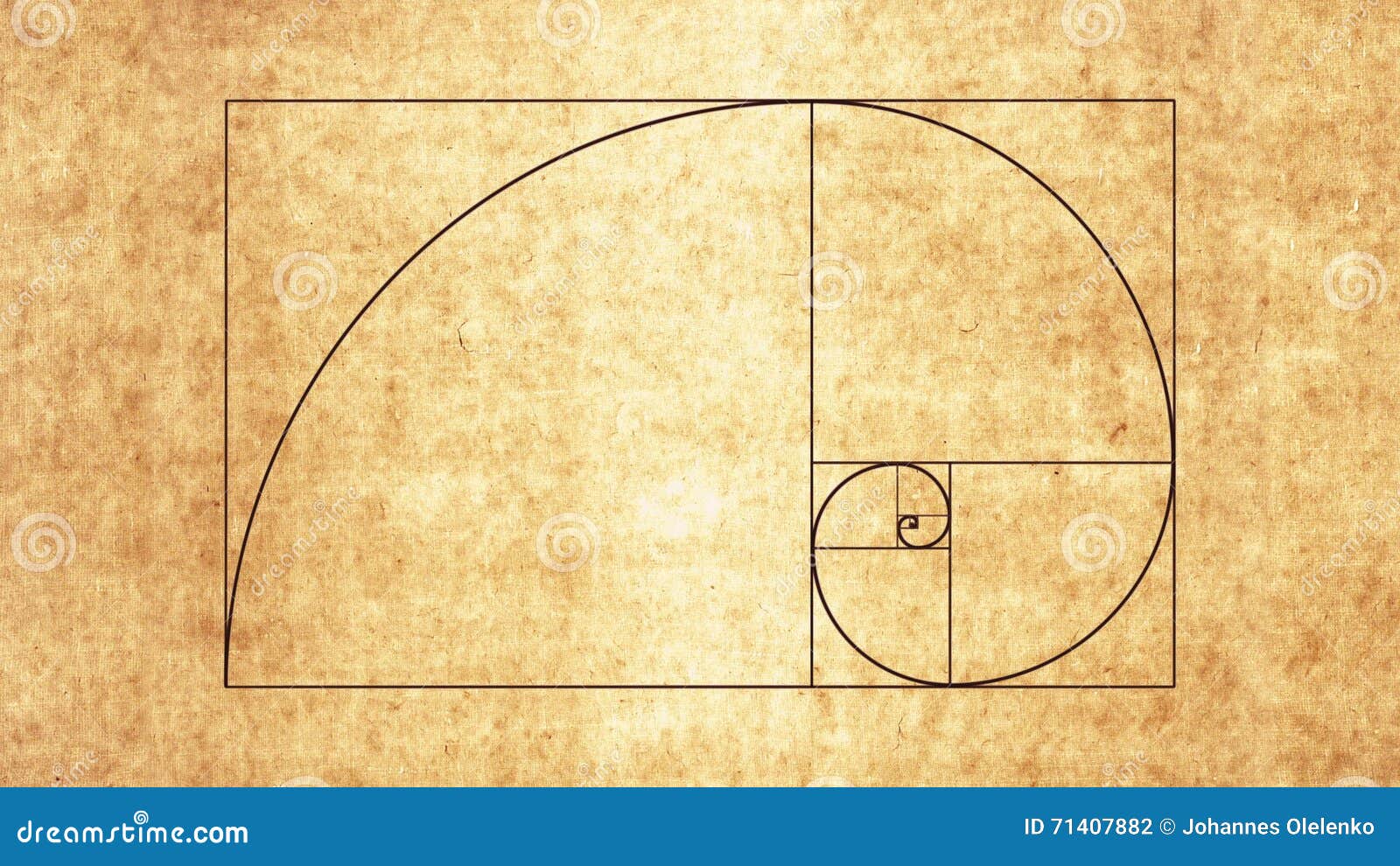 Fibonacci Spiral stock footage. Video of order, golden - 71407882