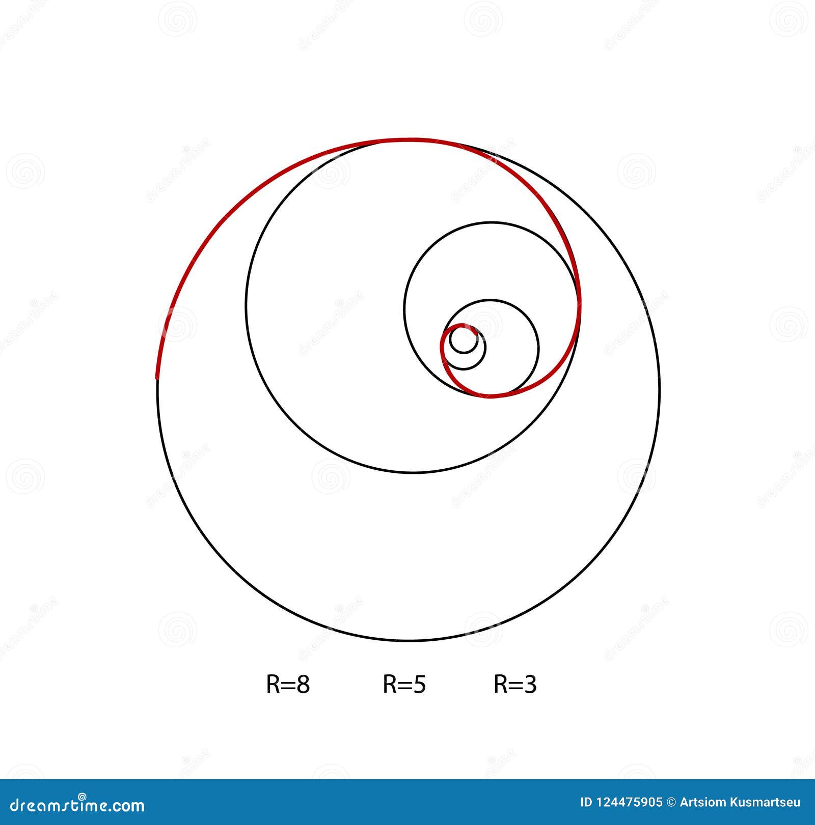 Simple Fibonacci Spiral Without Auxiliary Geometry. Simple Thick Black ... Simple Fibonacci Spiral Without Auxiliary Geometry. Simple Thick Black ...