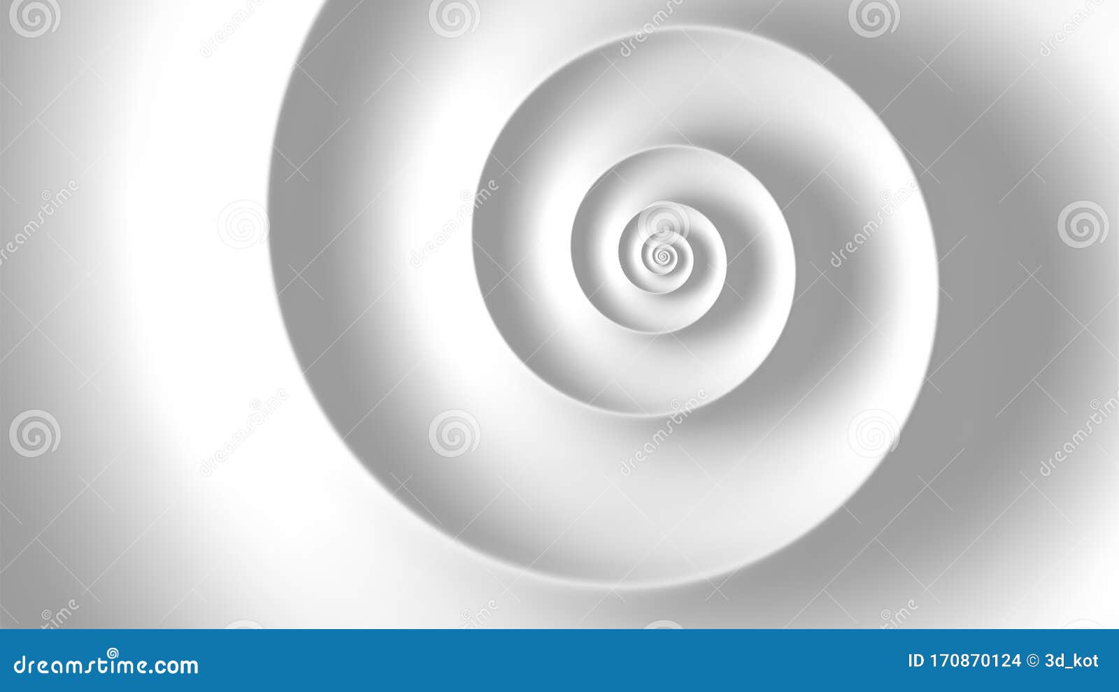 Fibonacci Spiral White Abstract Background Vector Illustration Stock