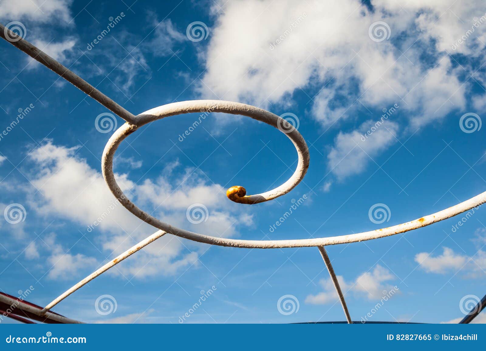 Fibonacci Type Metal Structure Stock Image - Image of clouds ...