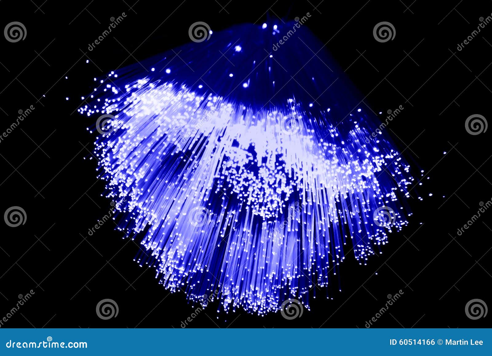 Fibre Optic in blue stock photo. Image of ends, fiber - 60514166