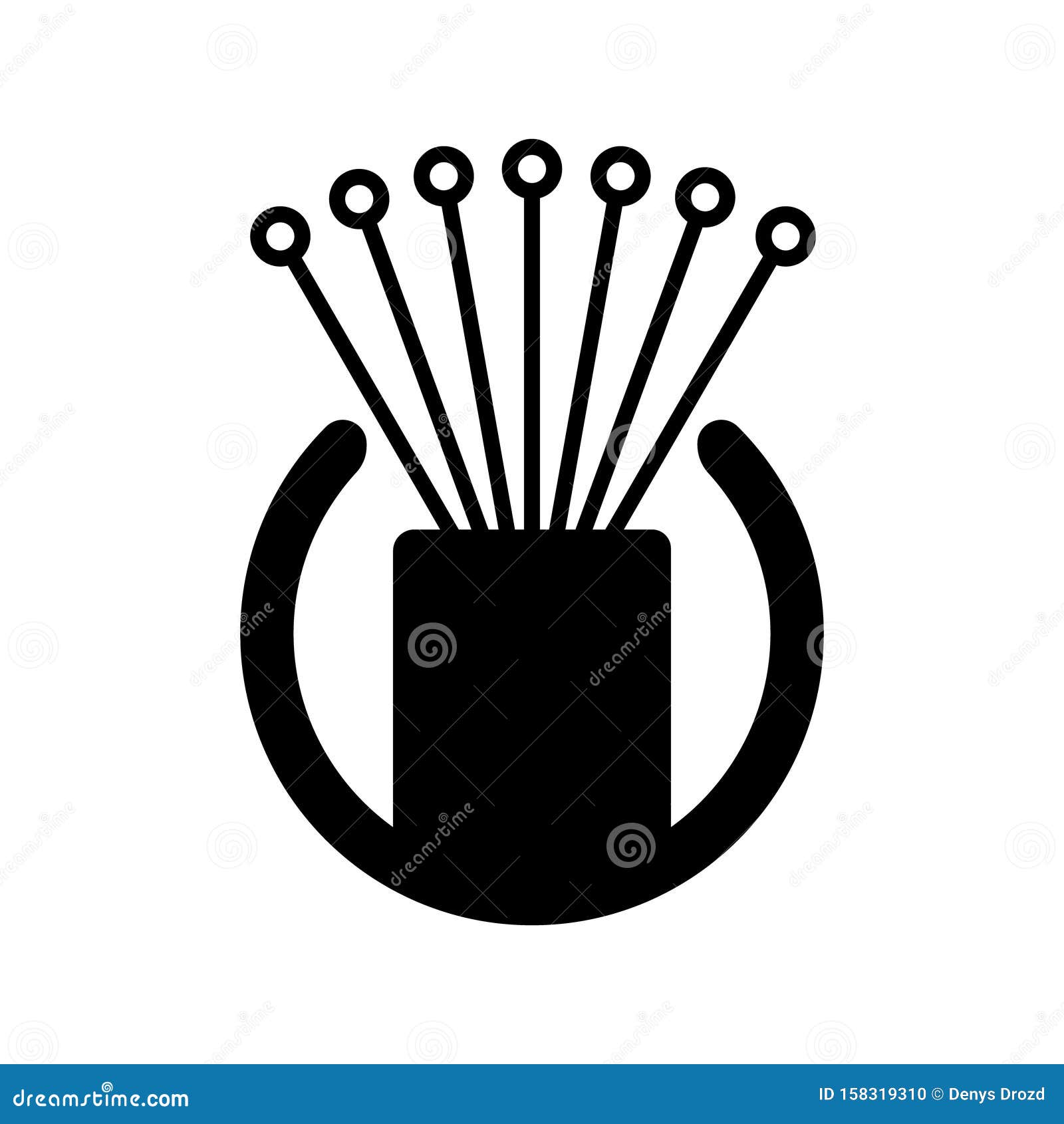 Fibre Optic Cable Vector Icon Illustration Sign Stock Illustration ...