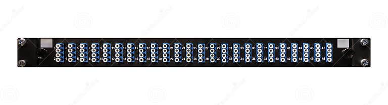 Fibre Optic Network Patch Panel with 48 High Density LC Connectors ...