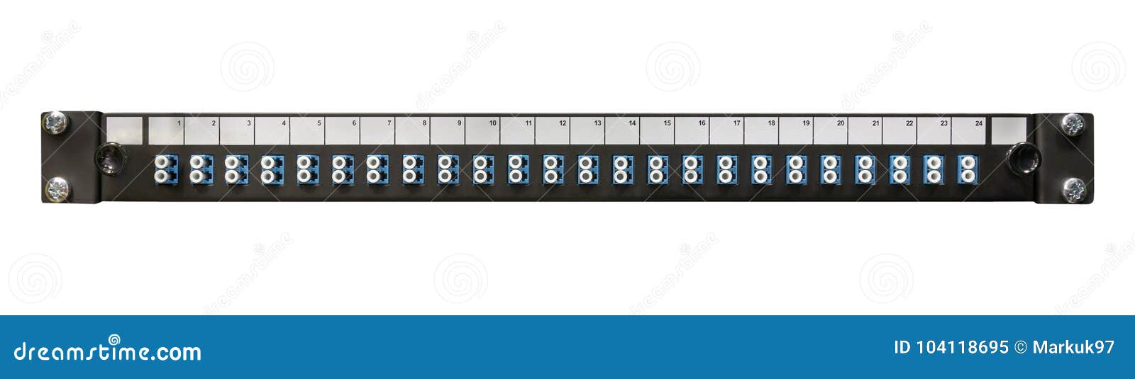 Fibre Optic Network Patch Panel with LC Connectors Stock Image - Image ...
