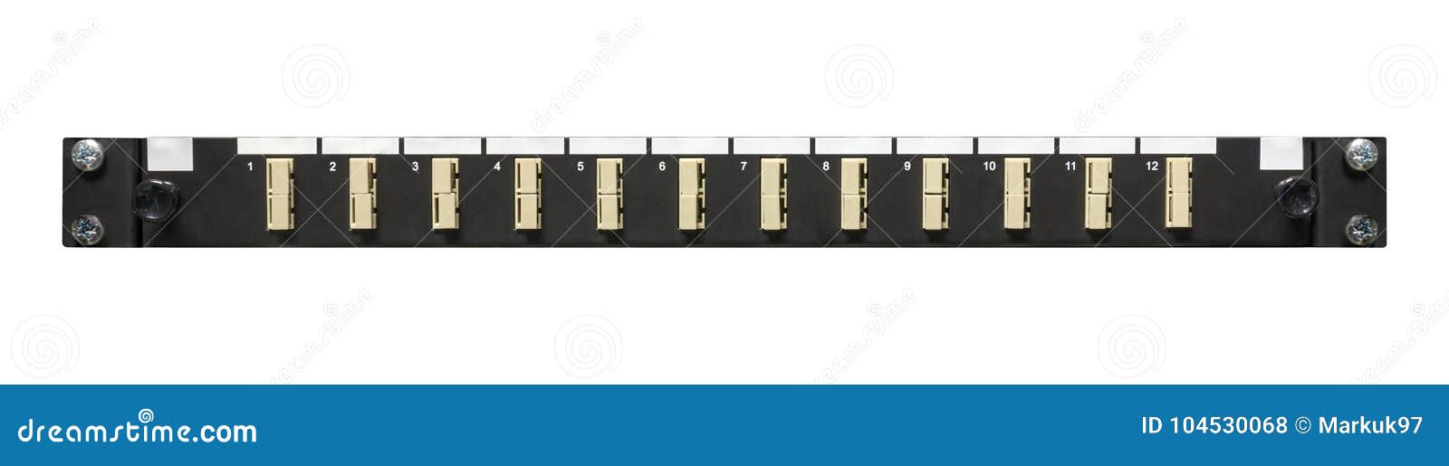 Fibre Optic Network Patch Panel with SC Connectors Stock Photo - Image ...