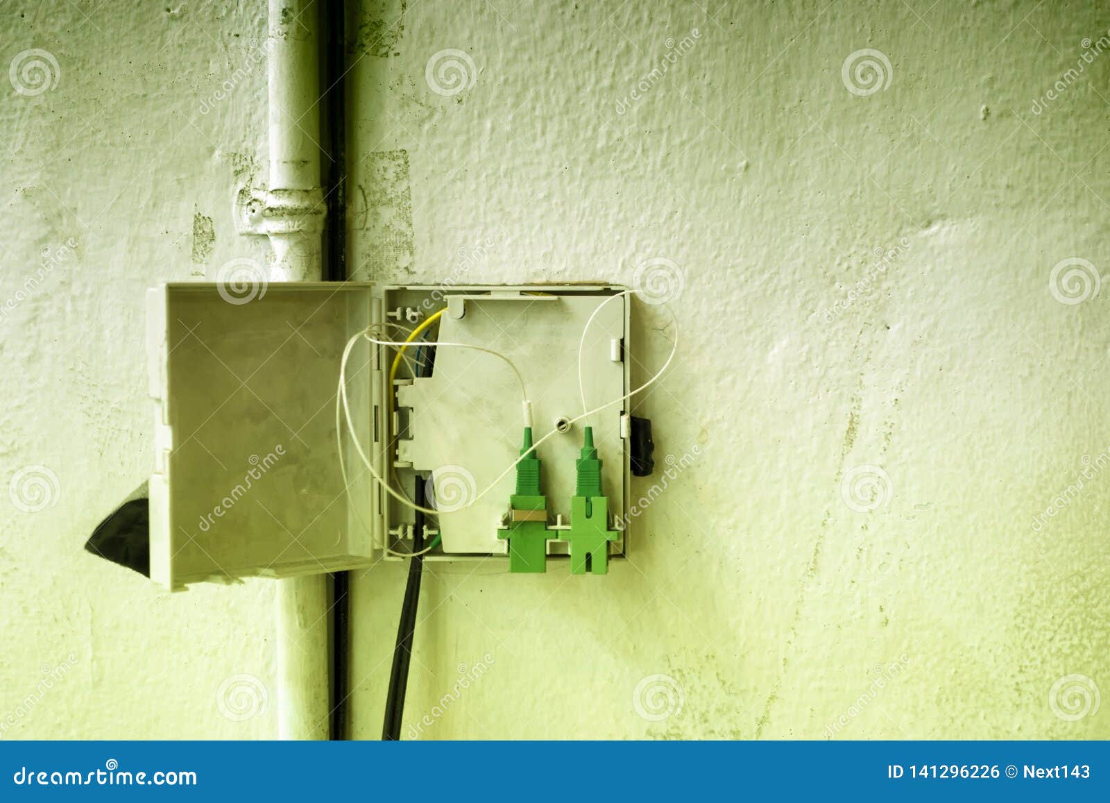 The Fibre Optic Plug Mounting on the Wall Matrix Color Toned Stock ...
