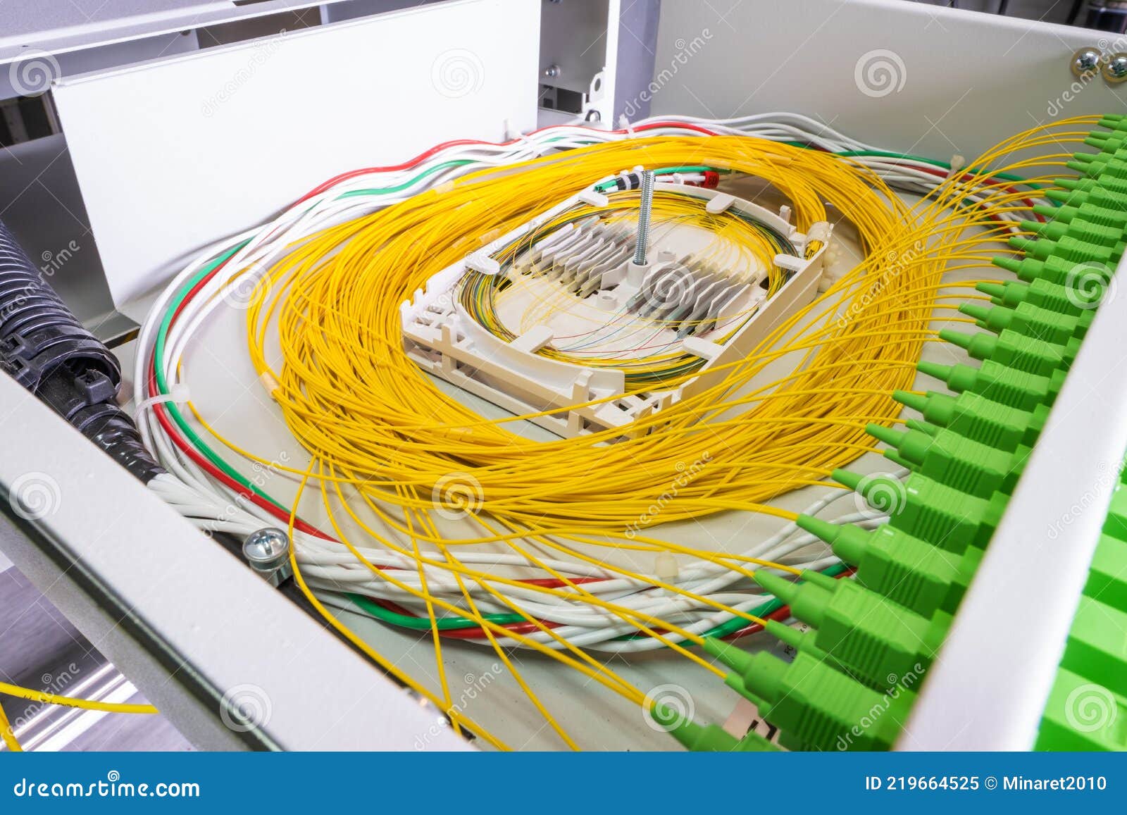 Optical Distribution Frame With Optic Cables Royalty-Free Stock ...