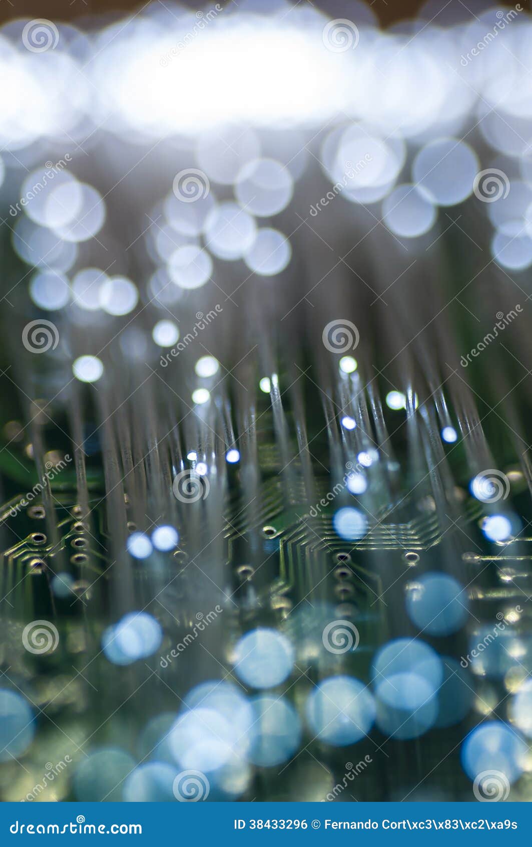 Fibre. Optical Fiber Picture with Details and Light Effects. Technology ...