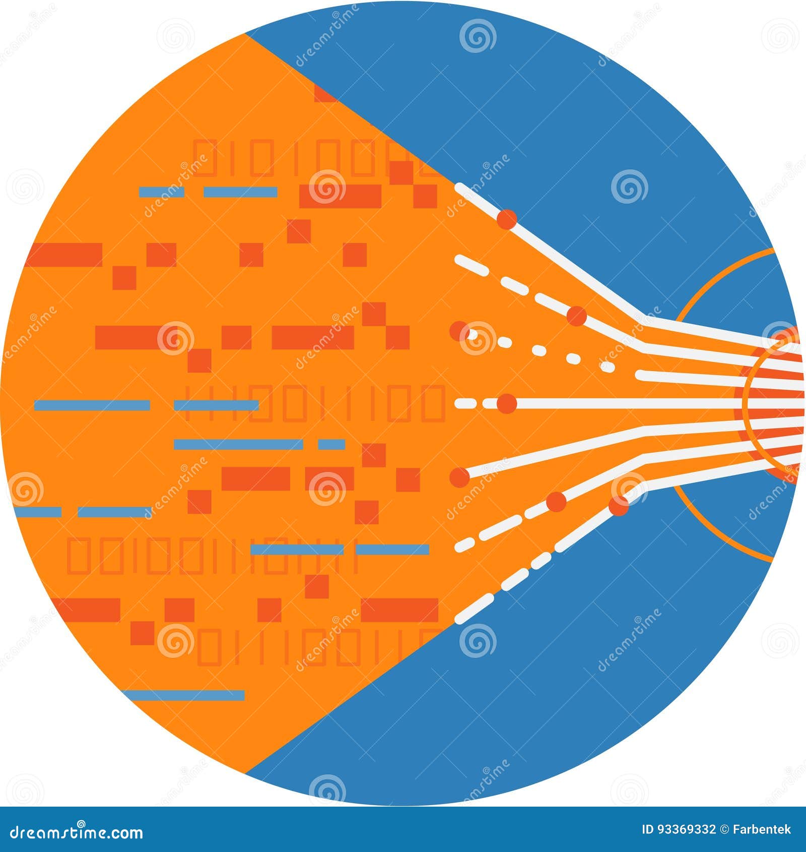 Fibre Optics Cable Data Stream Abstract Icon. Stock Illustration ...