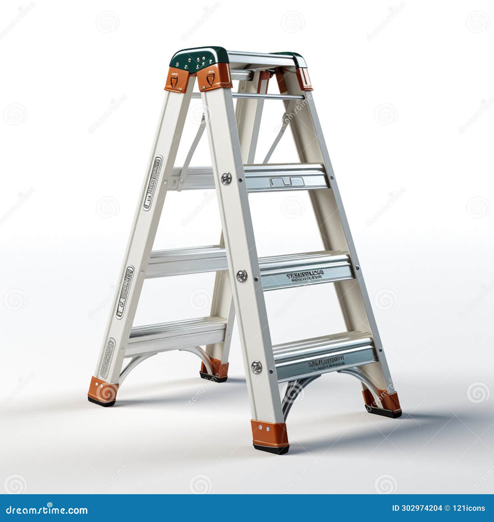Fibreglass Ladders On White Background Royalty-Free Stock Photography ...