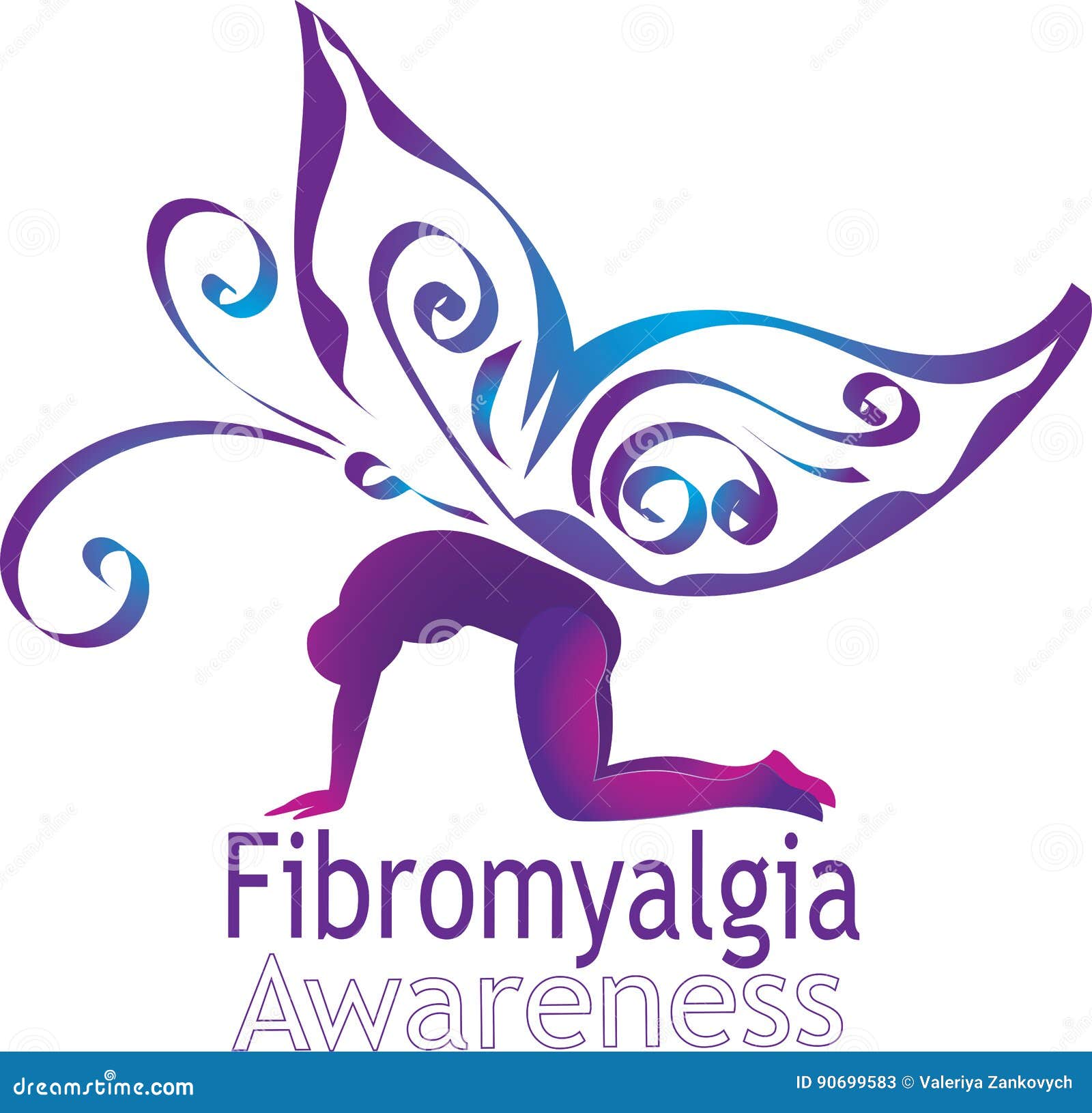 Fibromyalgia awareness stock vector. Illustration of may12 - 90699583