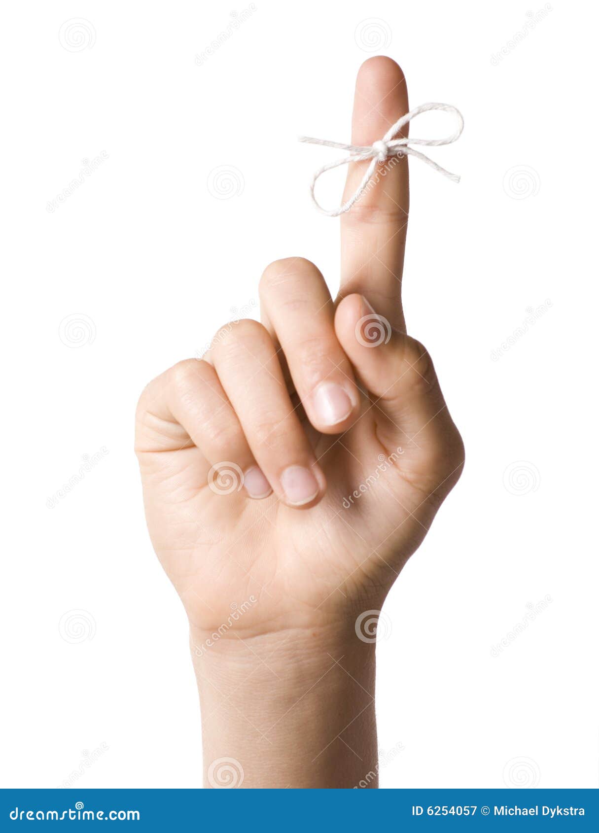 Ficelez Le Rappel De Doigt Sur Le Blanc Image stock - Image du personne ...