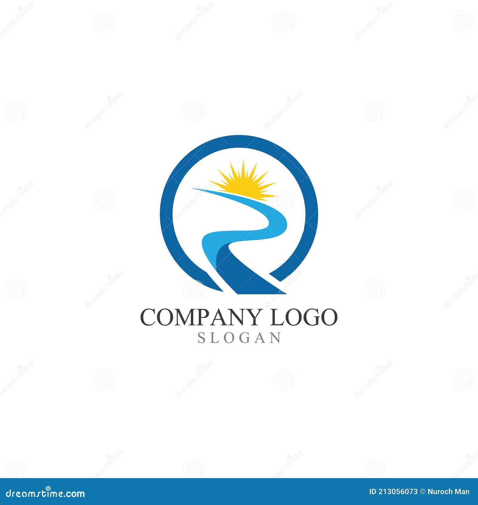 Ilustração Vetorial Do Modelo De Logotipo Do Rio De Letra R. Ilustração ...