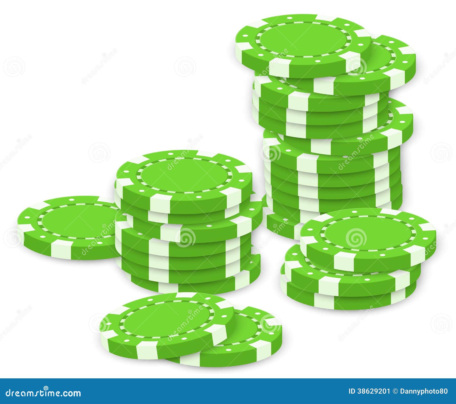 Fichas de póker verdes ilustración del vector. Ilustración de aislado ...