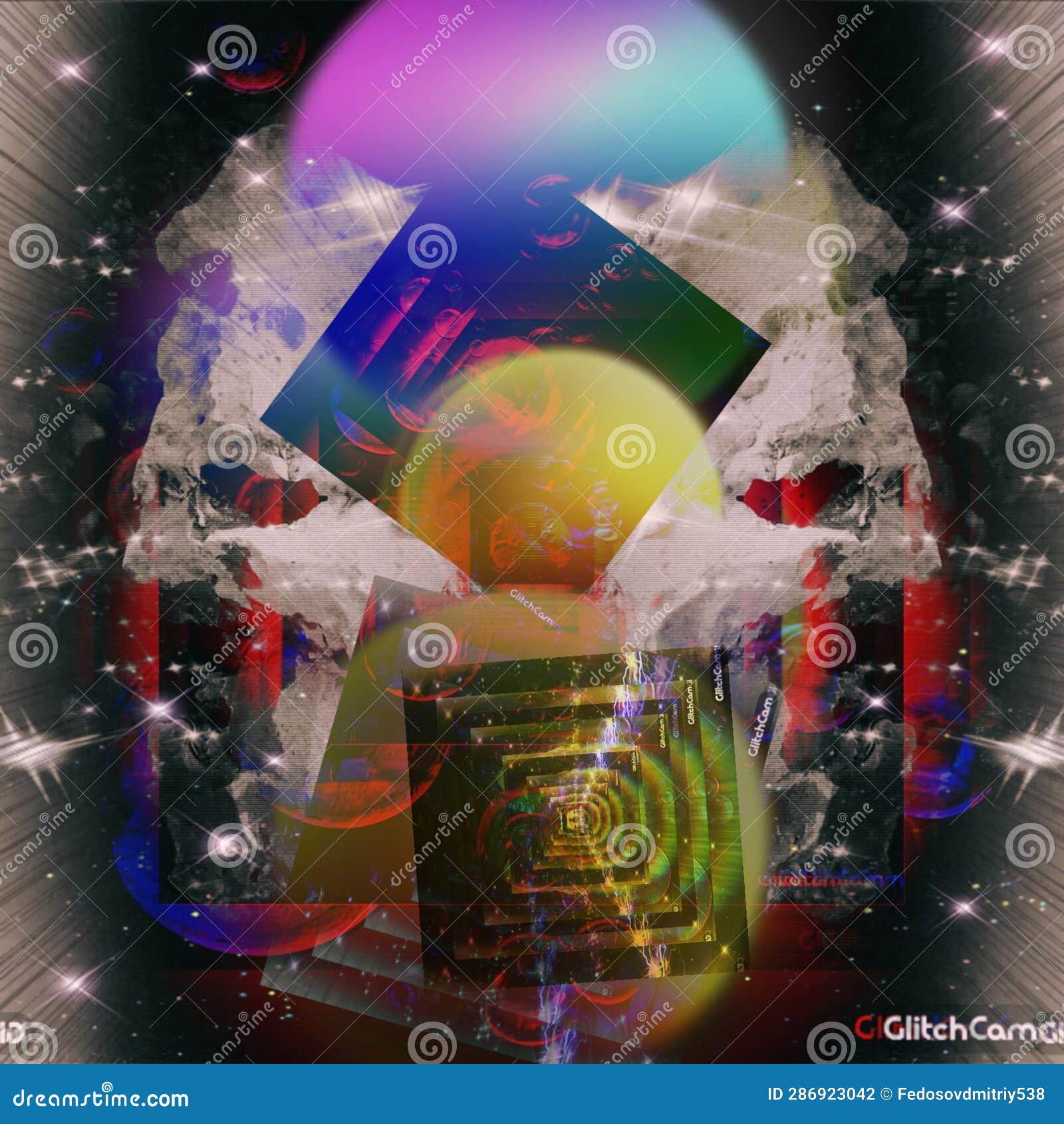 Fiction Illusion Graphics Pattern Abs Stock Illustration - Illustration ...