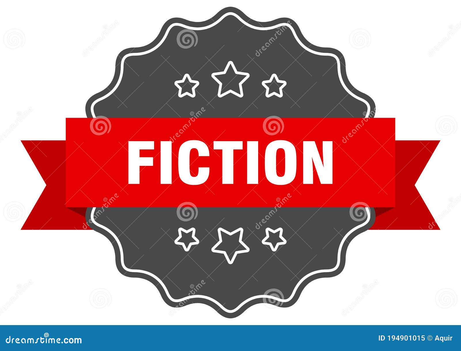 Fiction Label. Fiction Isolated Seal. Sticker. Sign Stock Vector ...