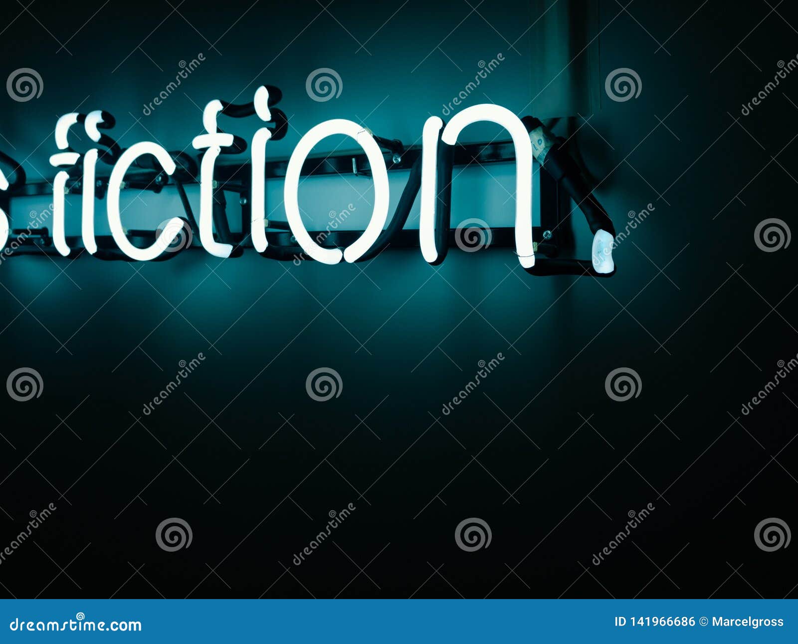 Fiction Neon Letters Royalty-Free Stock Image | CartoonDealer.com ...