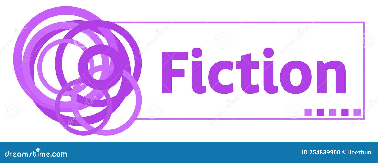 Fiction Purple Random Rings Horizontal Box Stock Illustration ...