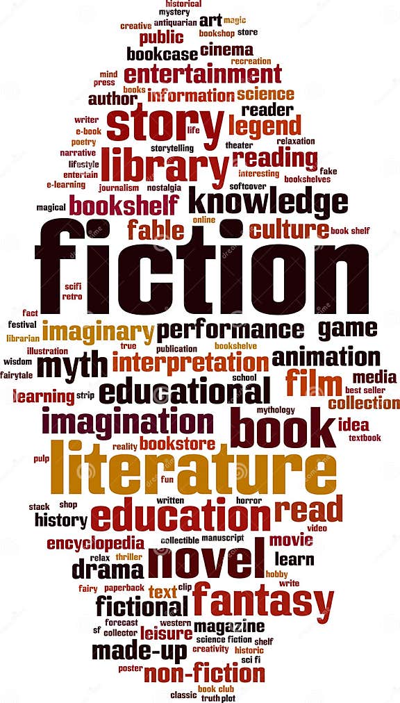 Fiction word cloud stock vector. Illustration of fable - 161397085