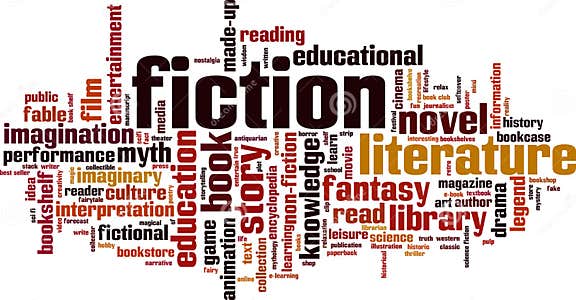 Fiction word cloud stock vector. Illustration of game - 281639970