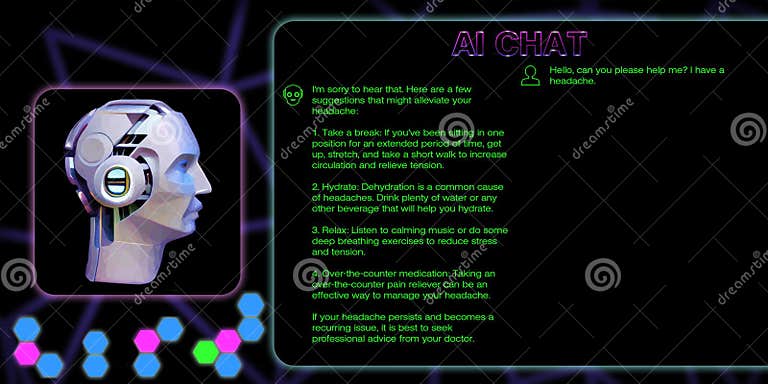 Fictional Chat Interface for Conversations with Chat AI. Stock ...