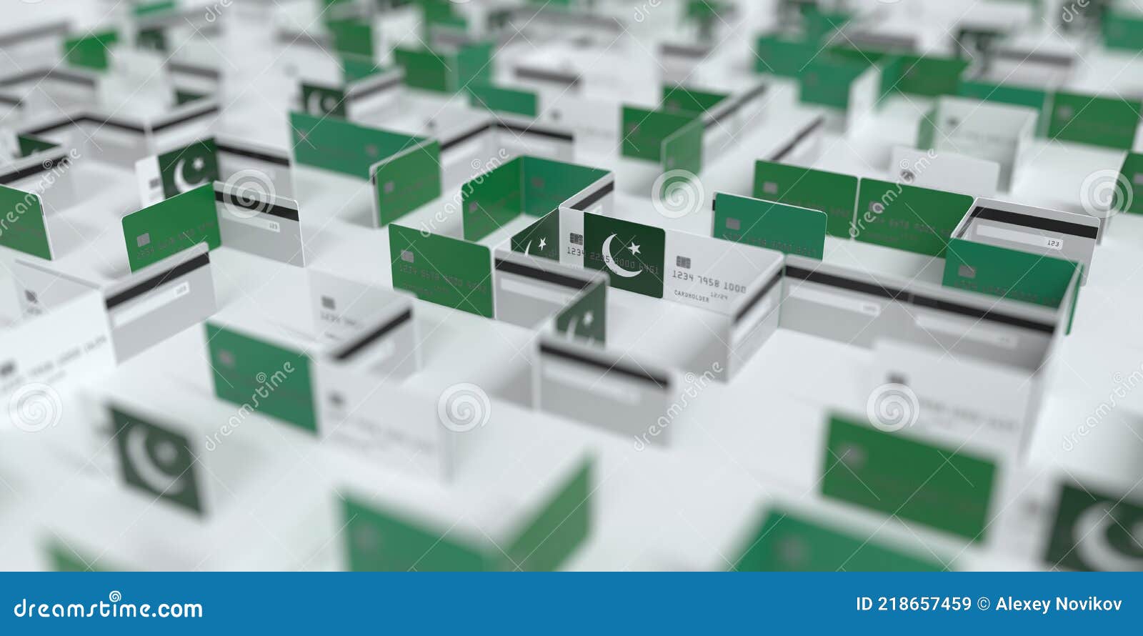 Fictional Credit Card Maze With Flag Of The UAE. Financial Difficulties ...