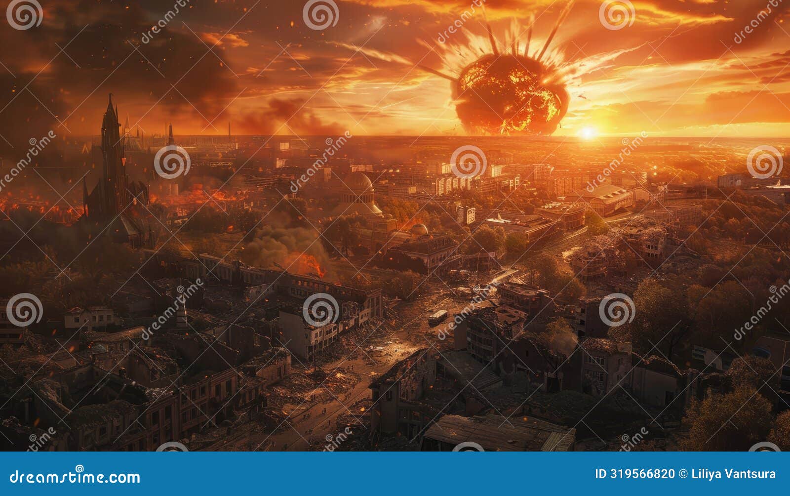 A Fictional Generative Depiction of the End of the World, a Nuclear ...