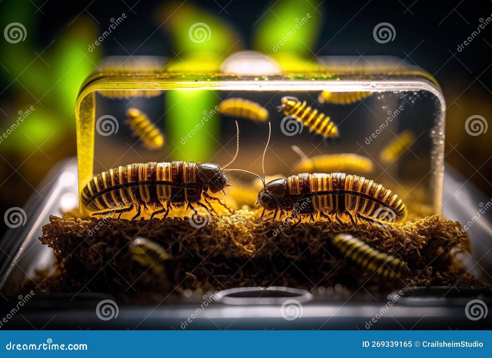 Fictional Insects Bugs in Plastic Bowl. Generative AI Stock ...