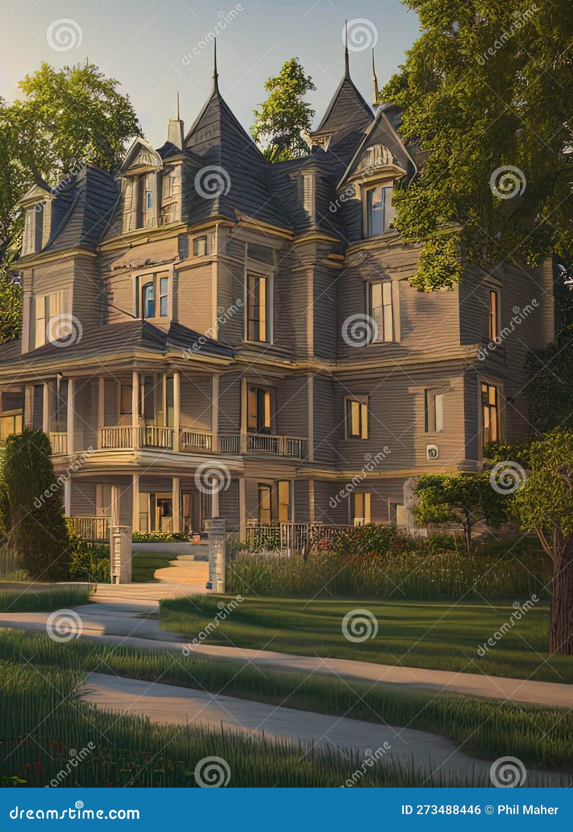 Fictional Mansion in Saskatoon, Saskatchewan, Canada. Stock ...