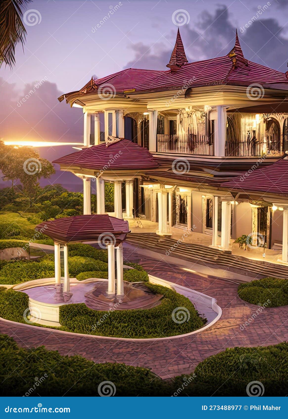 Fictional Mansion In Silang, Cavite, Philippines. Stock Image ...