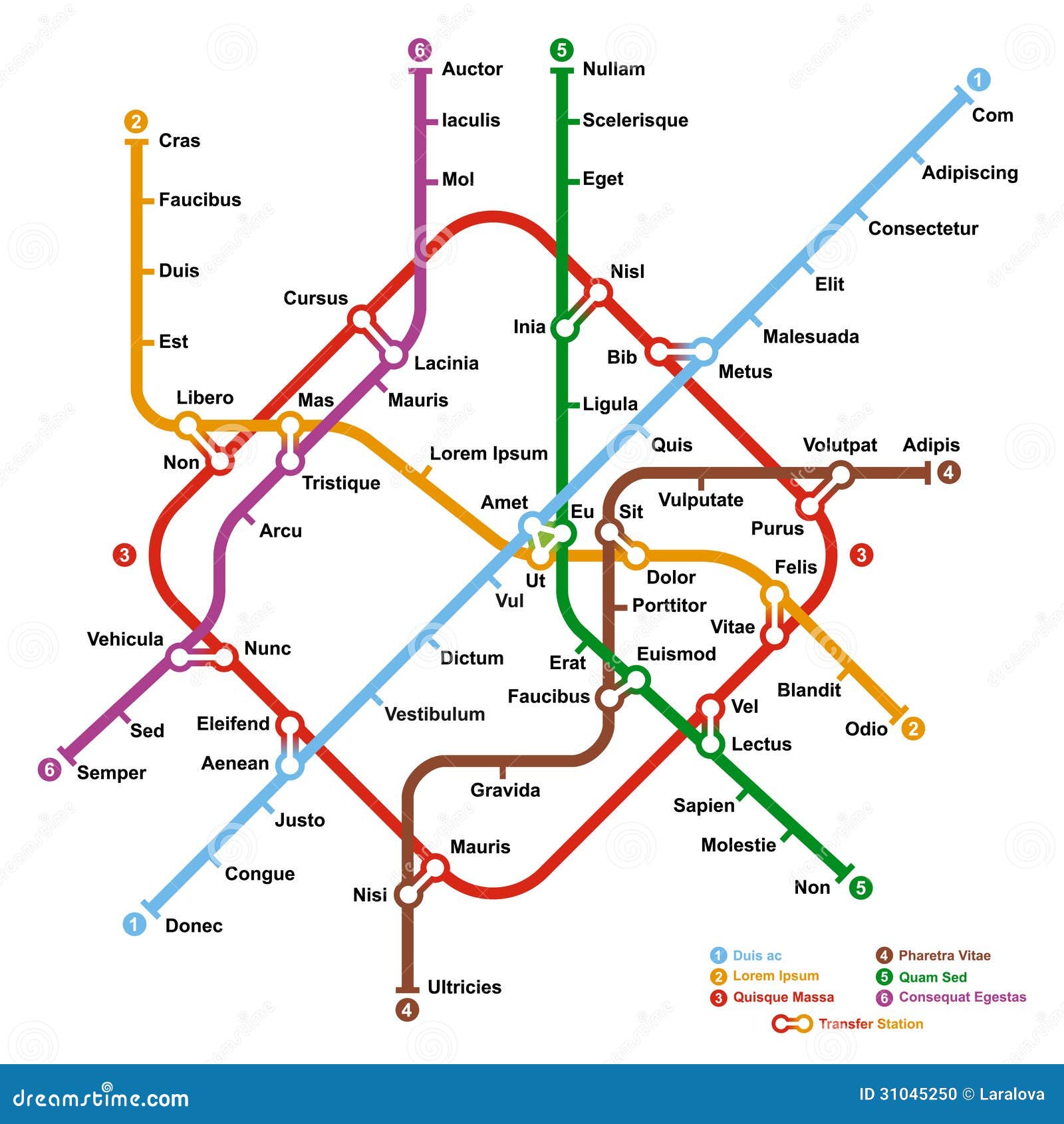Fictional Metro Map In Shape Of Heart Cartoon Vector | CartoonDealer ...