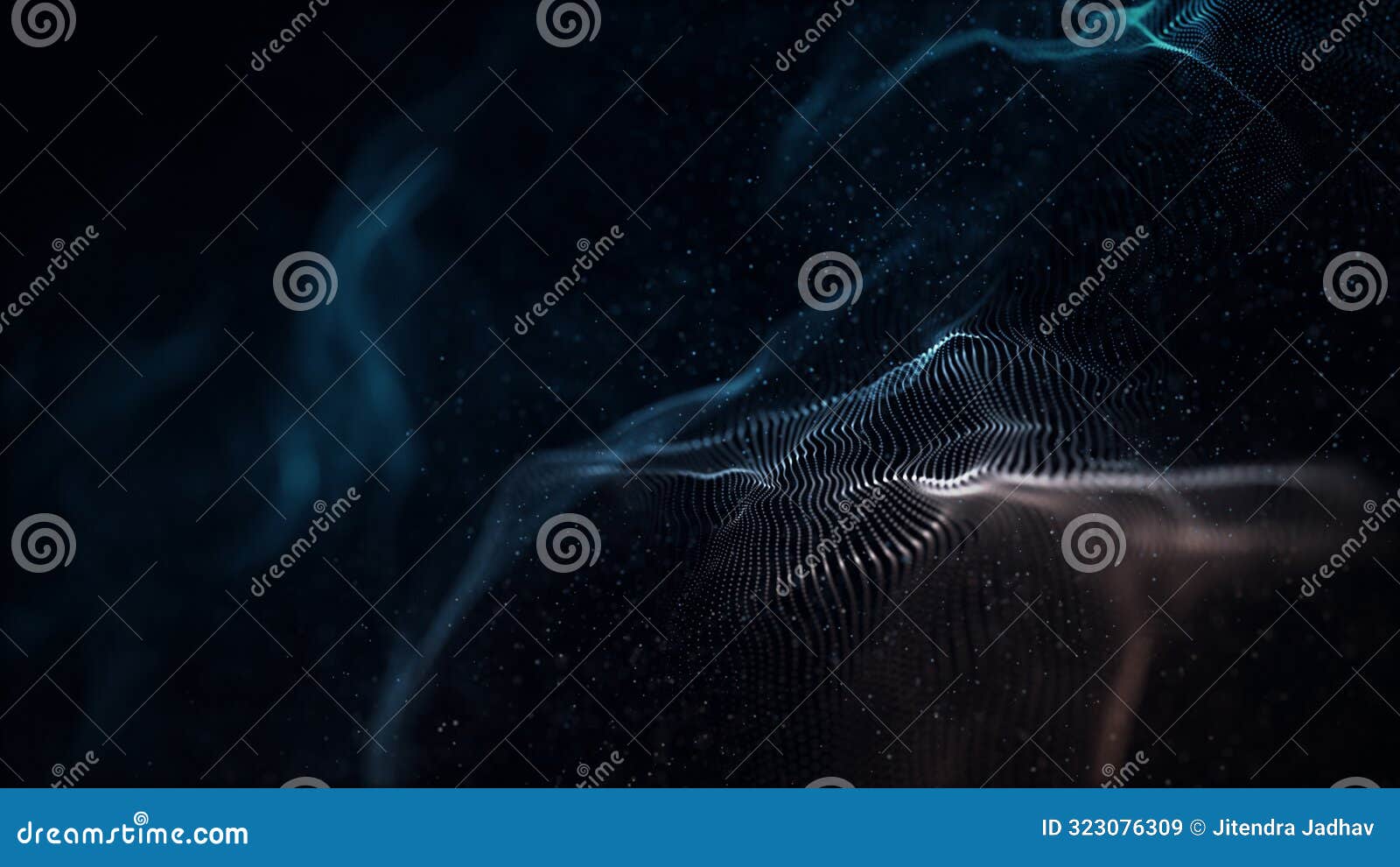 A Fictional Network of Abstract Digital Particles Stock Image - Image ...